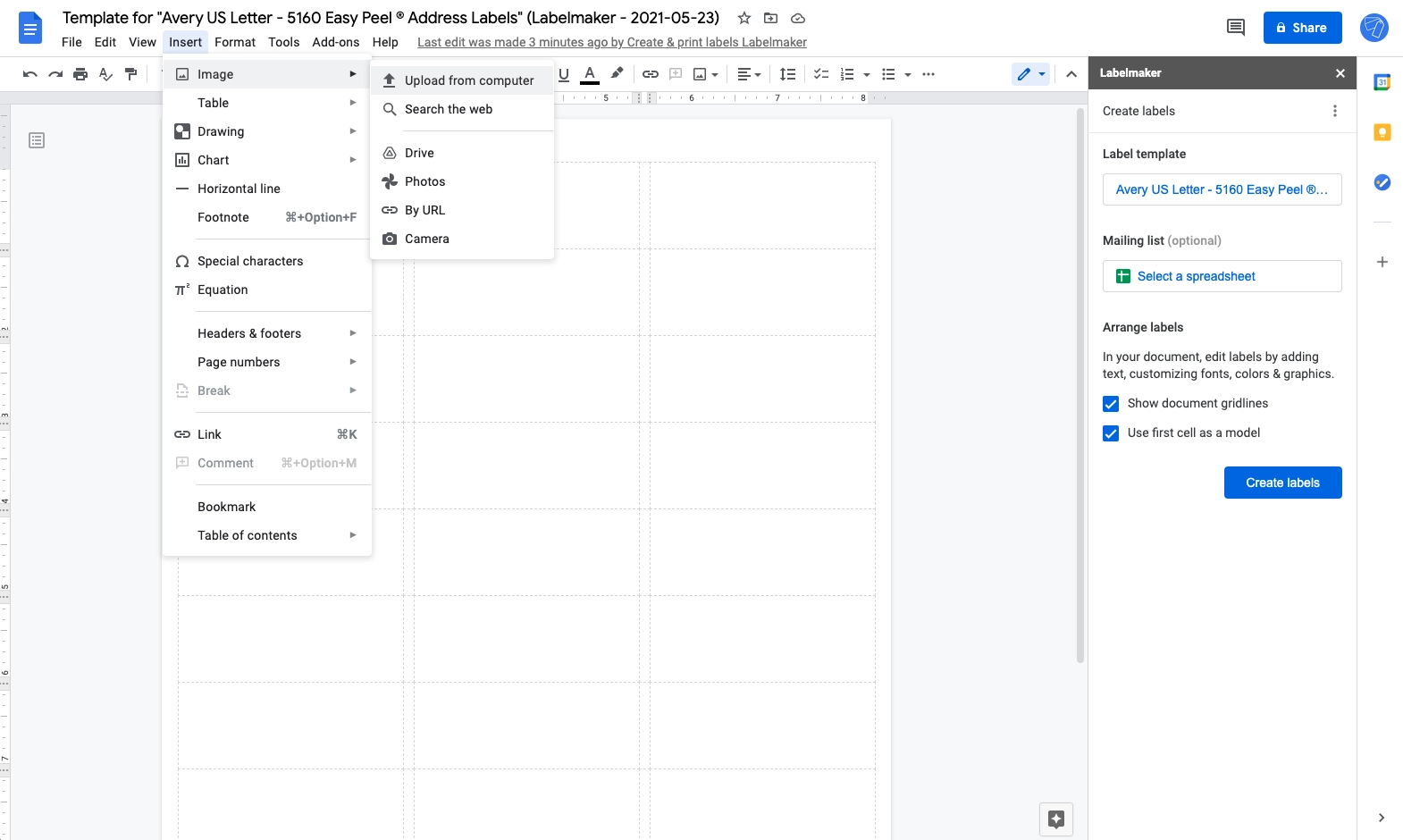 How To Add Images To Labels In Google Docs 