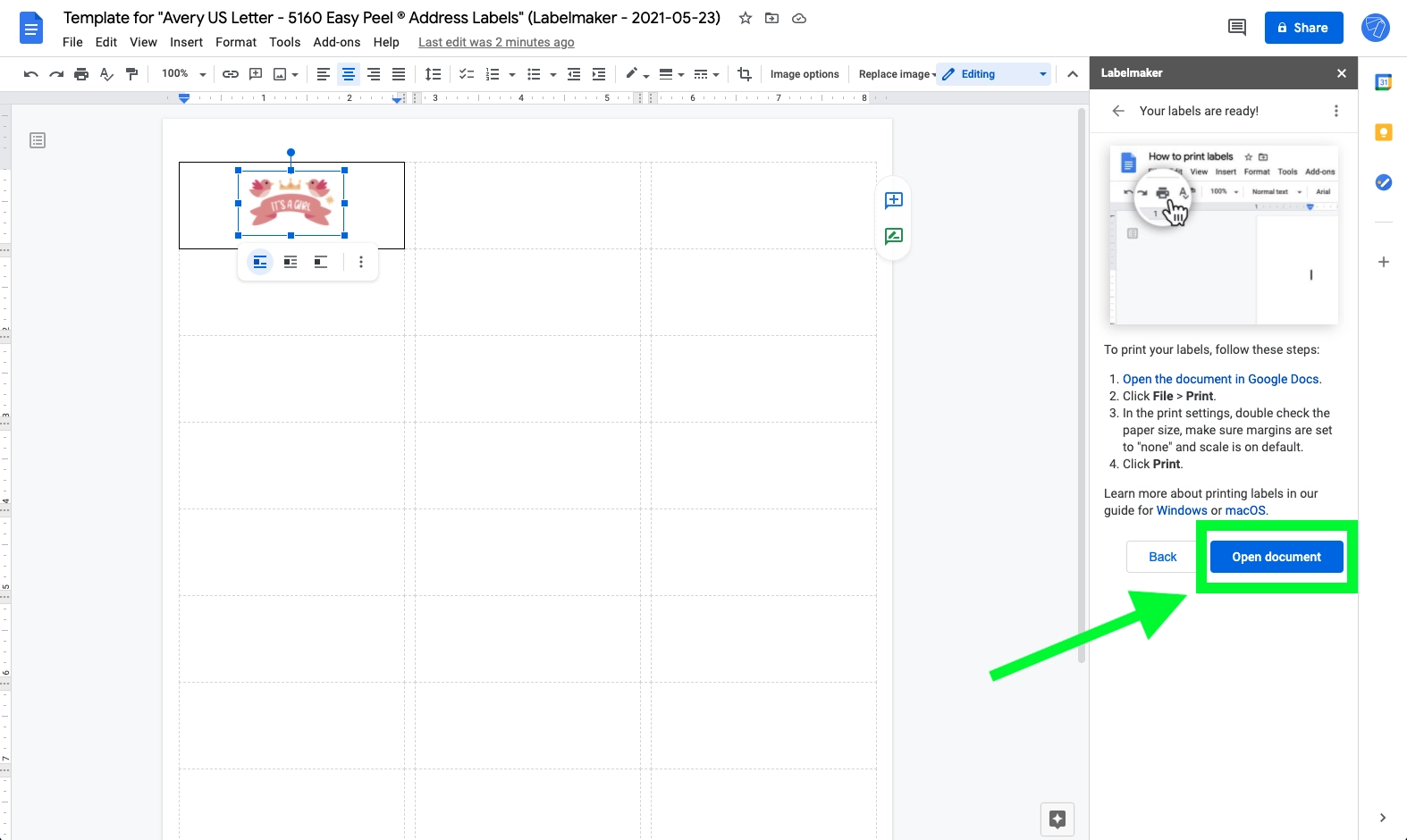 How To Add Images To Labels In Google Docs 
