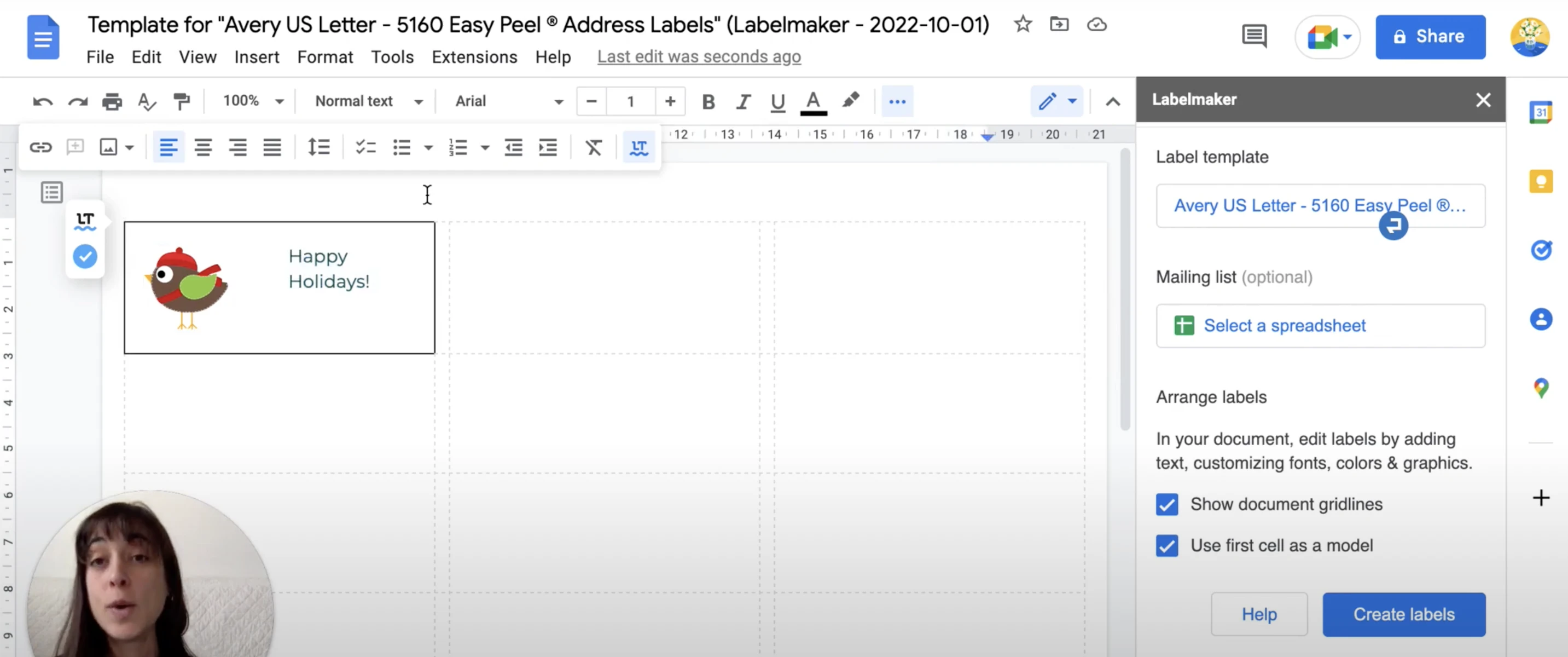 How To Make Holiday Labels In Google Docs